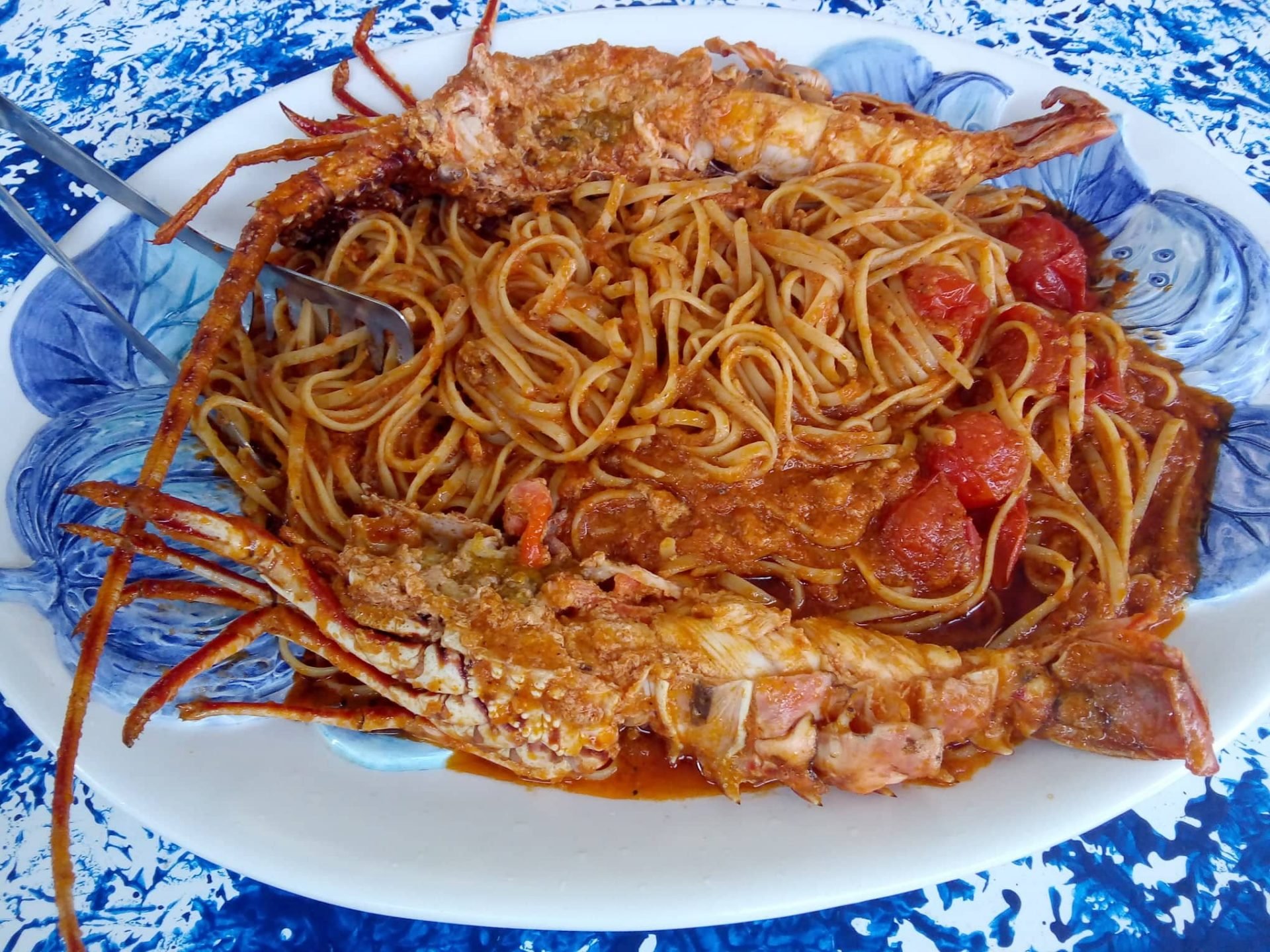 Pasta with fresh lobster - Spiaggia Bianca